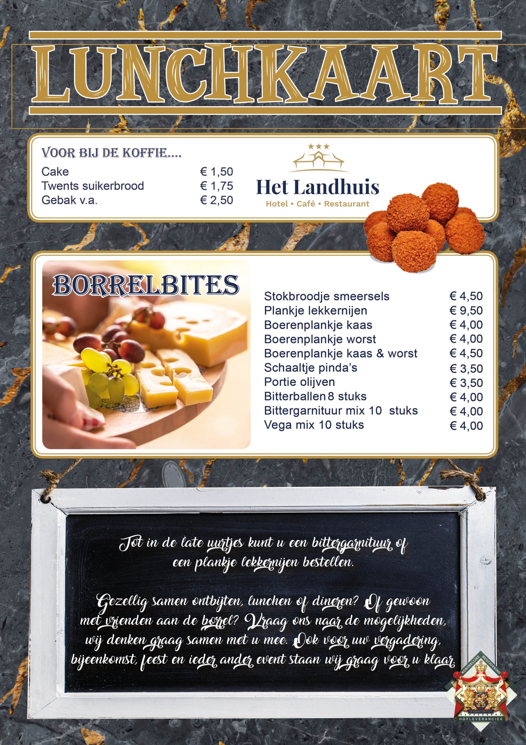 Lunchkaart - Hotel het Landhuis
